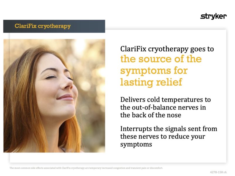 ClariFix Cryotherapy - Florida Otolaryngology Group